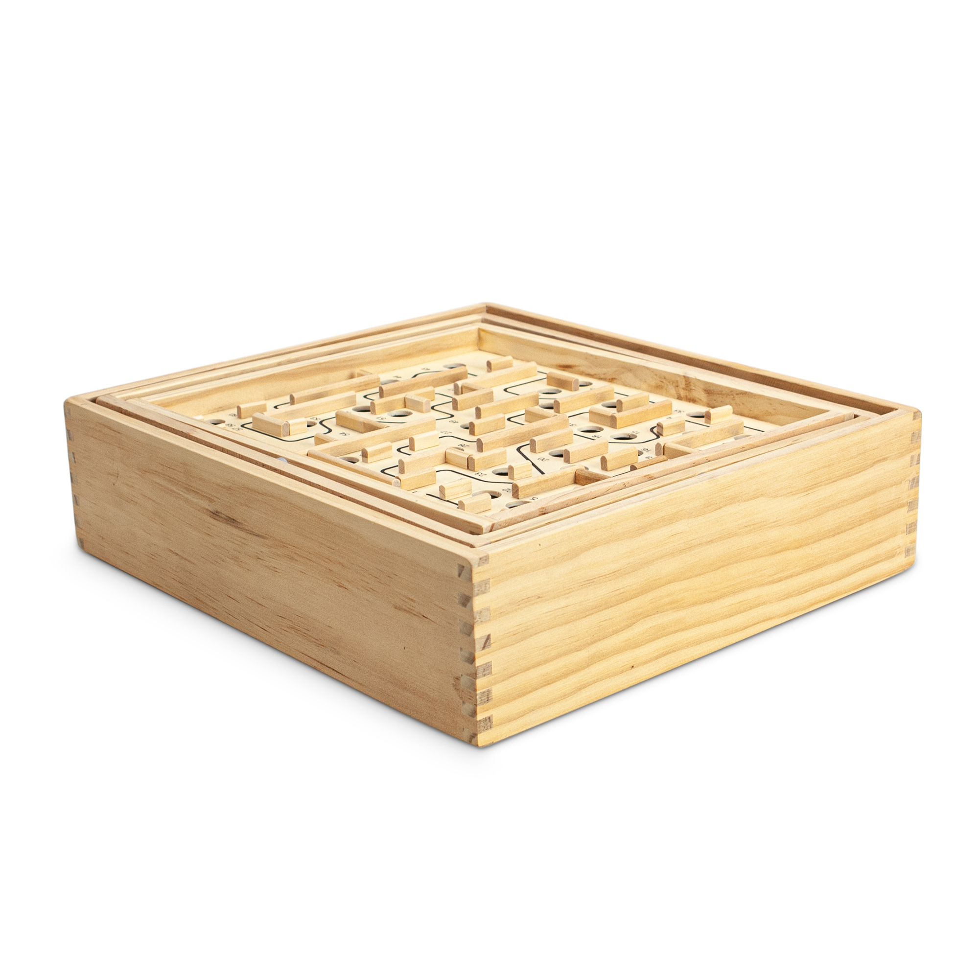 STERLING Games Large Wooden Labyrinth Tilt Maze Game with 60 Holes for ...