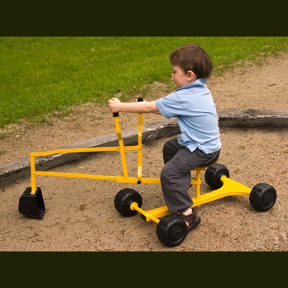 WonkaWoo Ride On Excavator Toy Sand Digger Crane with 4 Wheels for ...